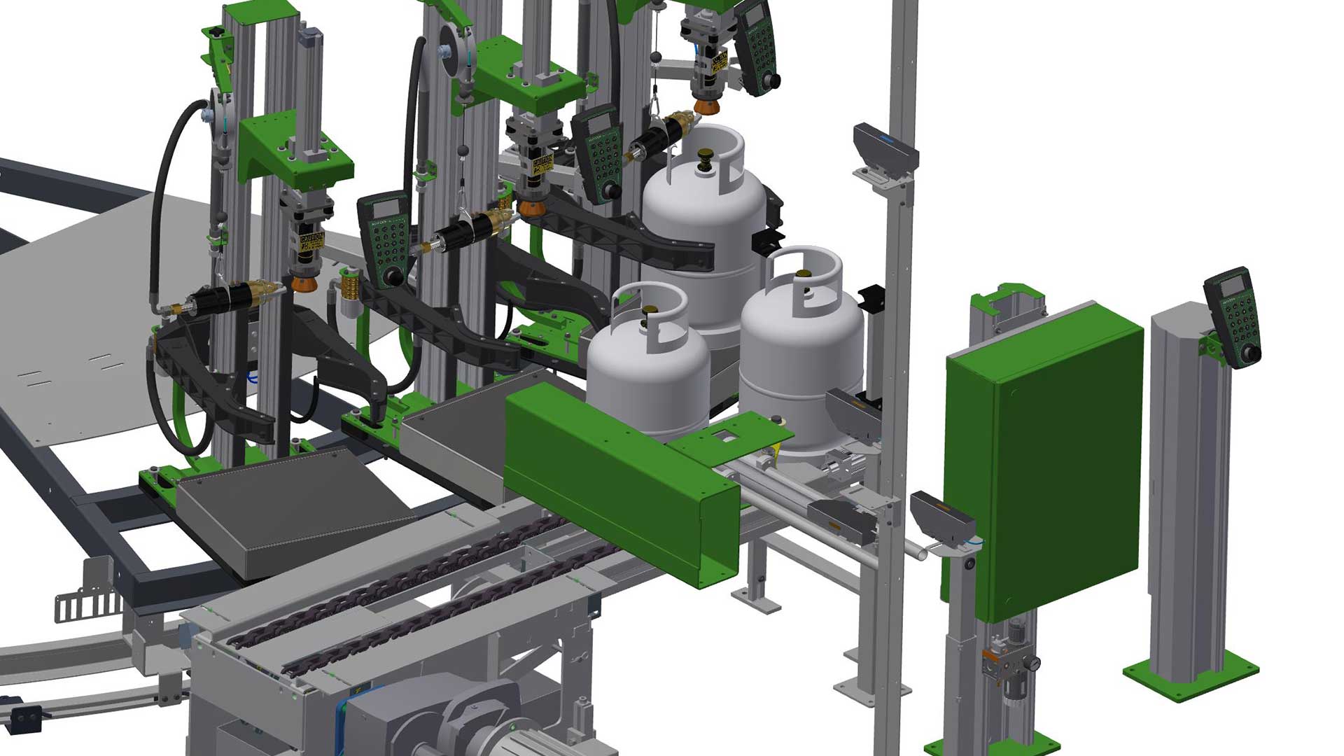 Tangential inlet pusher